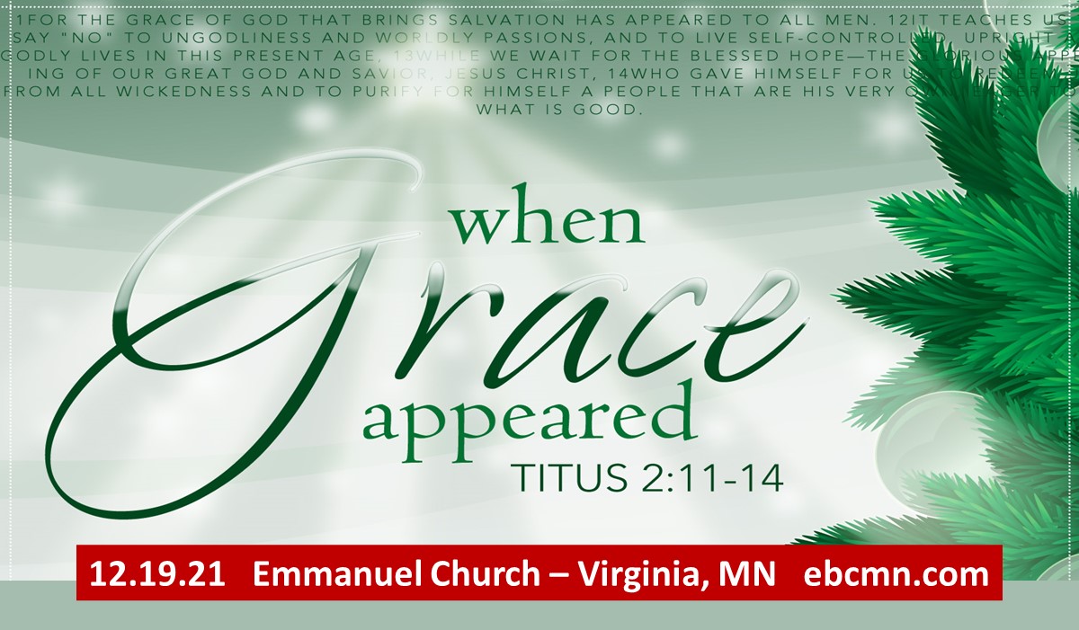 Sermon: When Grace Appeared (Titus 2) – Rockwell Church